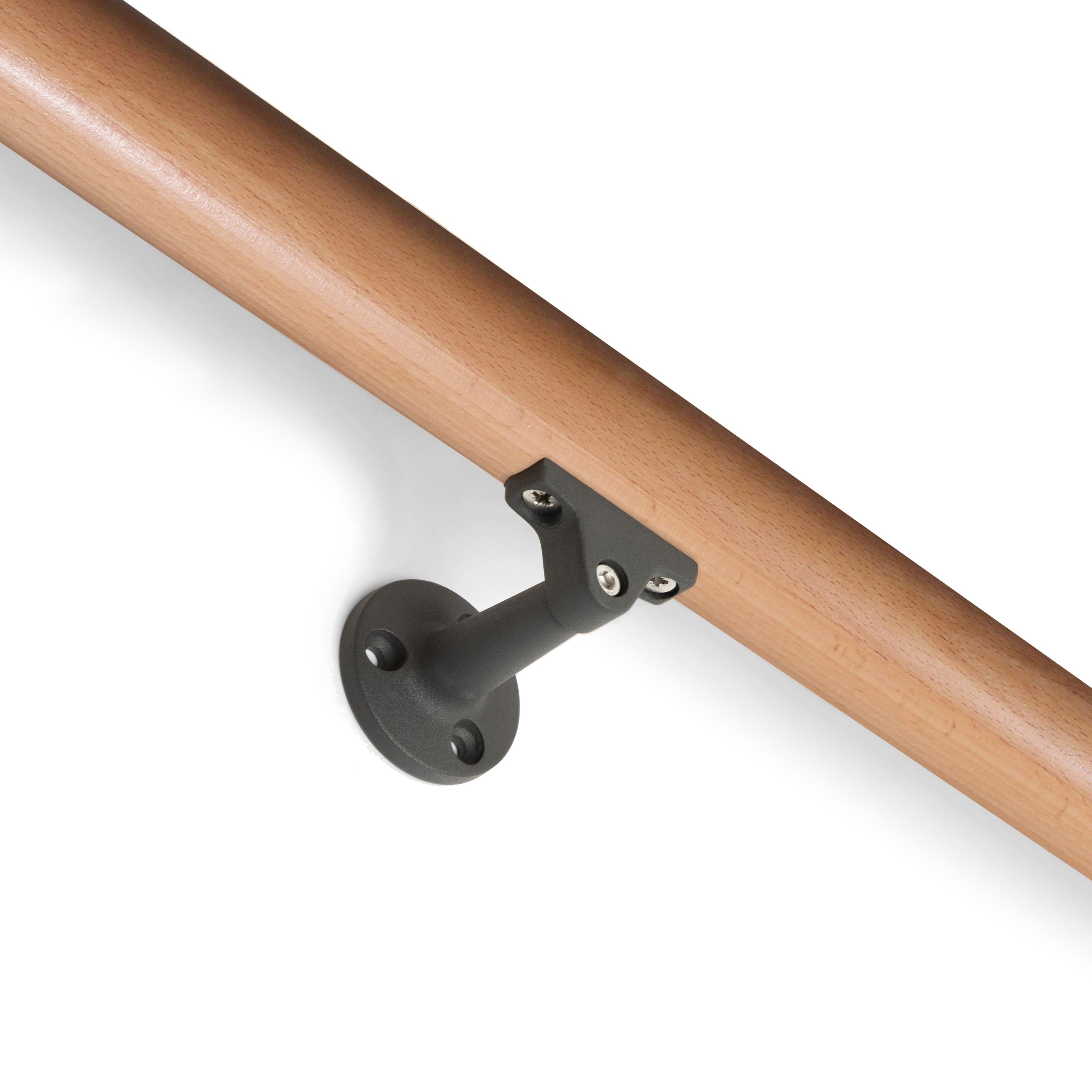 Prova Finished Beech Wood 79" Long Handrail Kit with Anthracite Compon ...