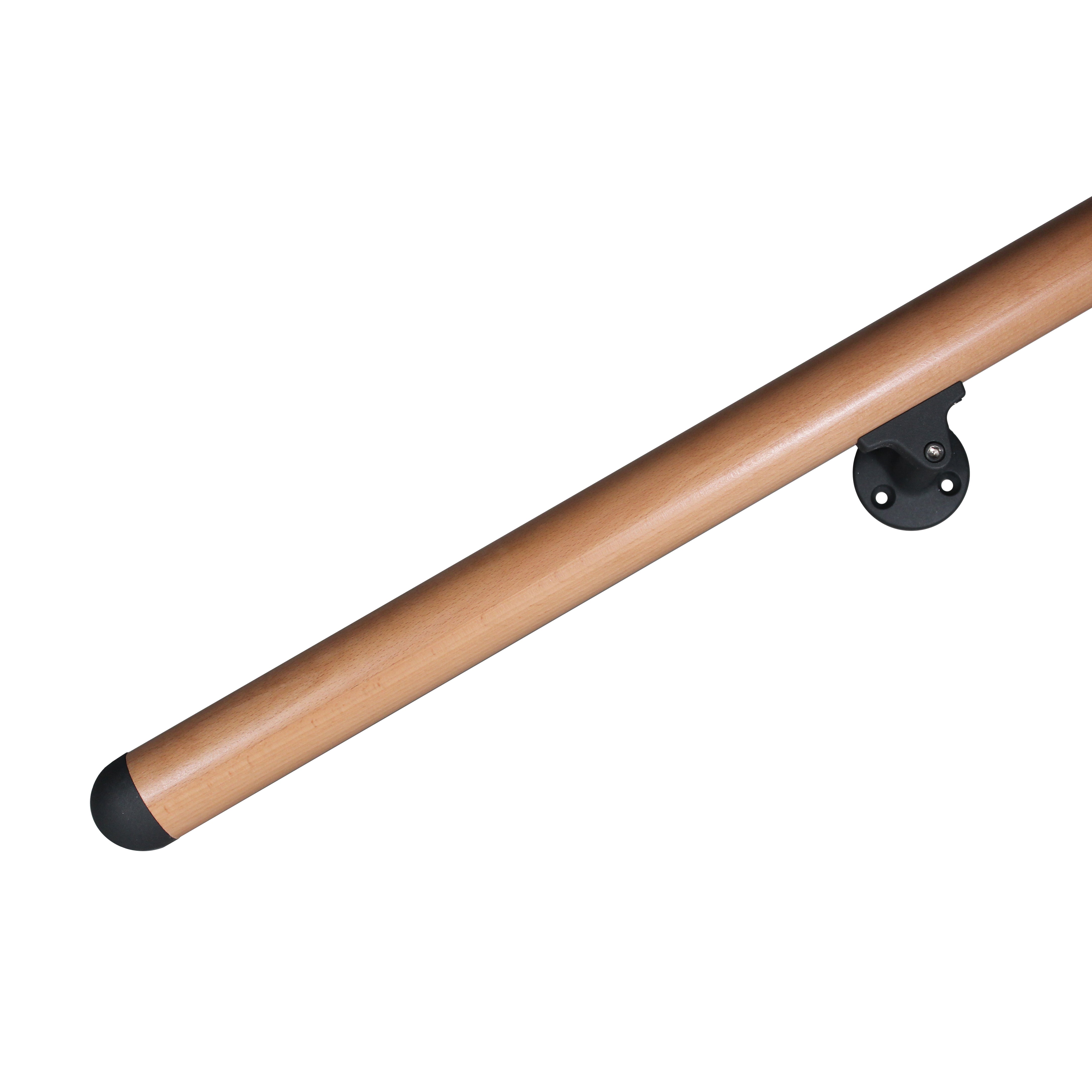 Prova Finished Beech Wood 79" Long Handrail Kit with Anthracite Compon ...