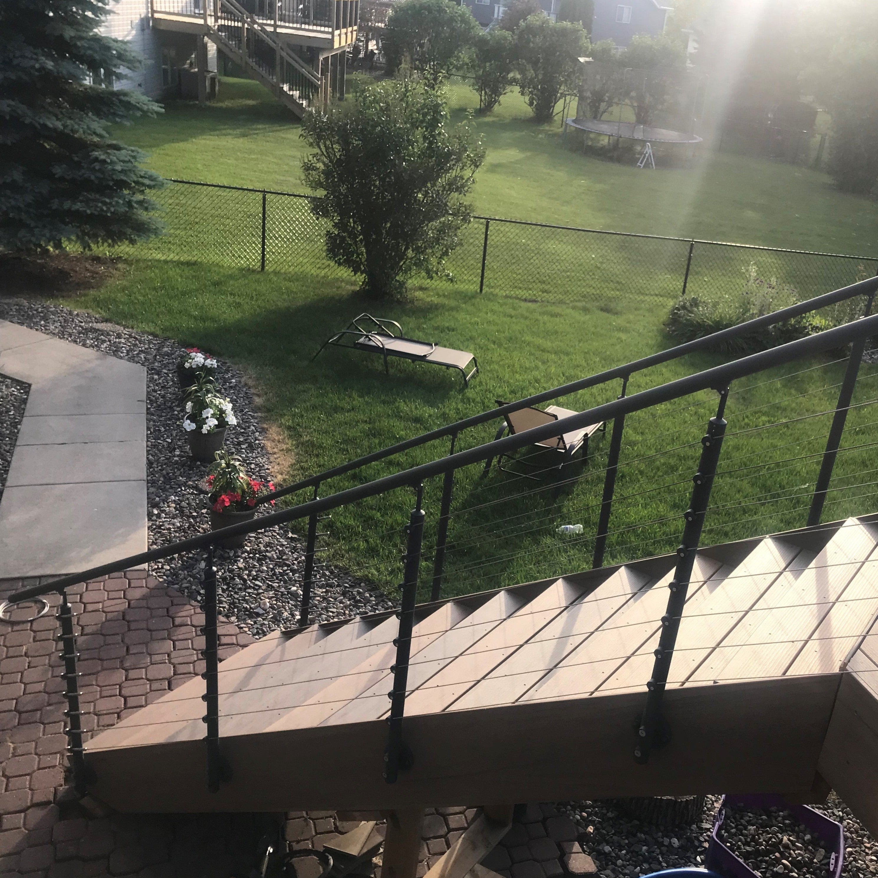 Prova 36" Metal Side Mount Railing Posts | Staircase & Railing Store ...